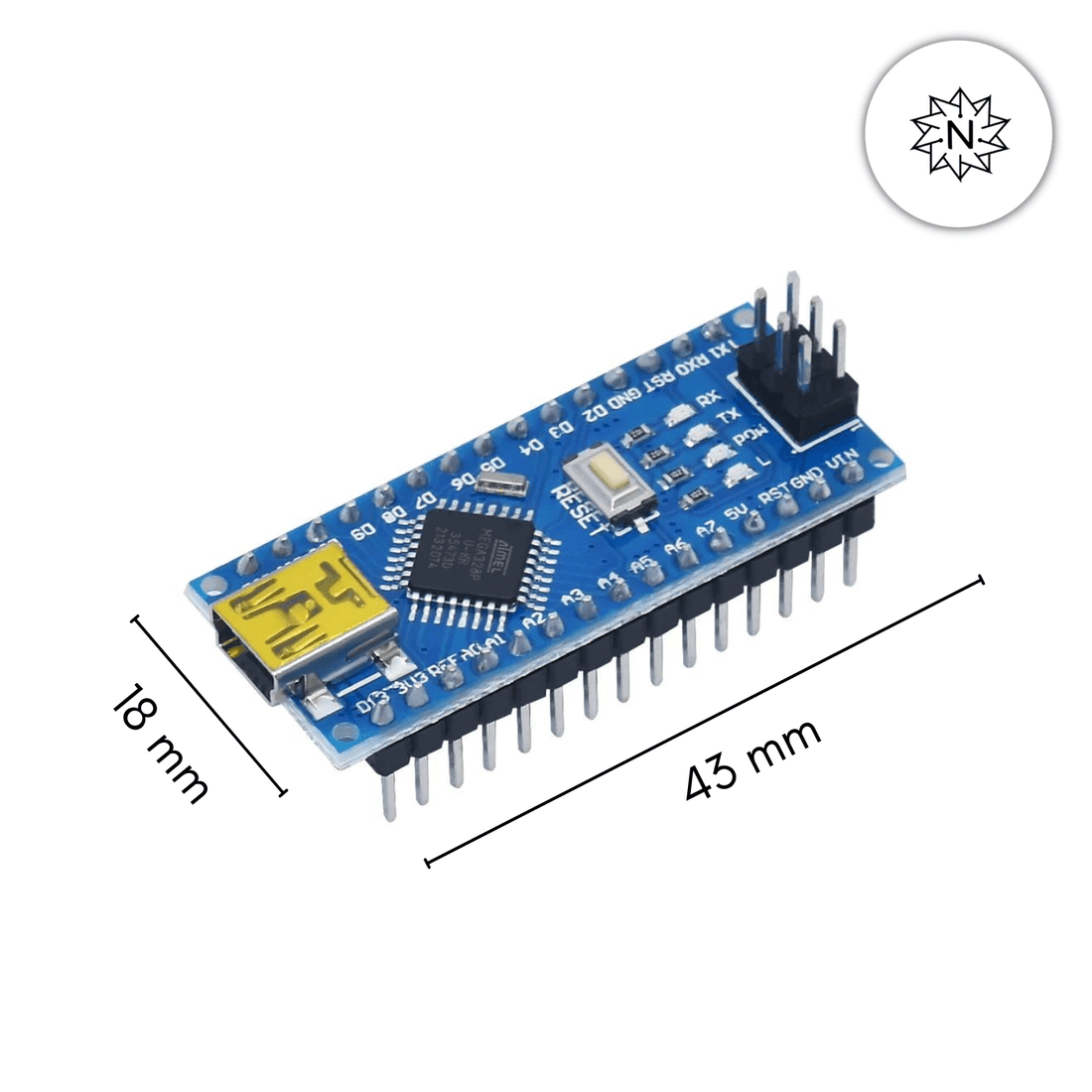 Arduino NANO ATMEGA328P-AU Con Cable – Nova Robotix